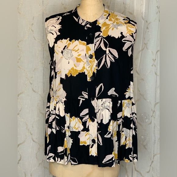 Masai | Tops | Nwt Masai Copenhagen Oversized Sleeveless Black Floral ...